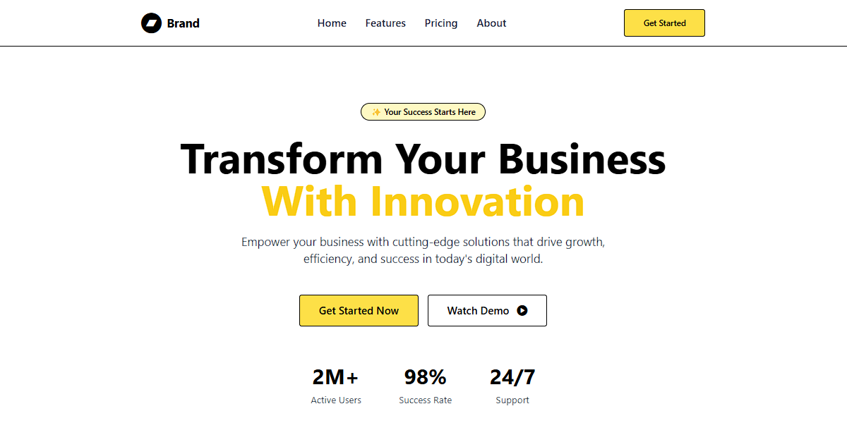 Modern Landing Page - Professional Website Template
